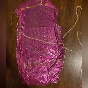 shinygal | Dresses | Shinygal Pink Backless Chainmail Dress Xs | Poshmark